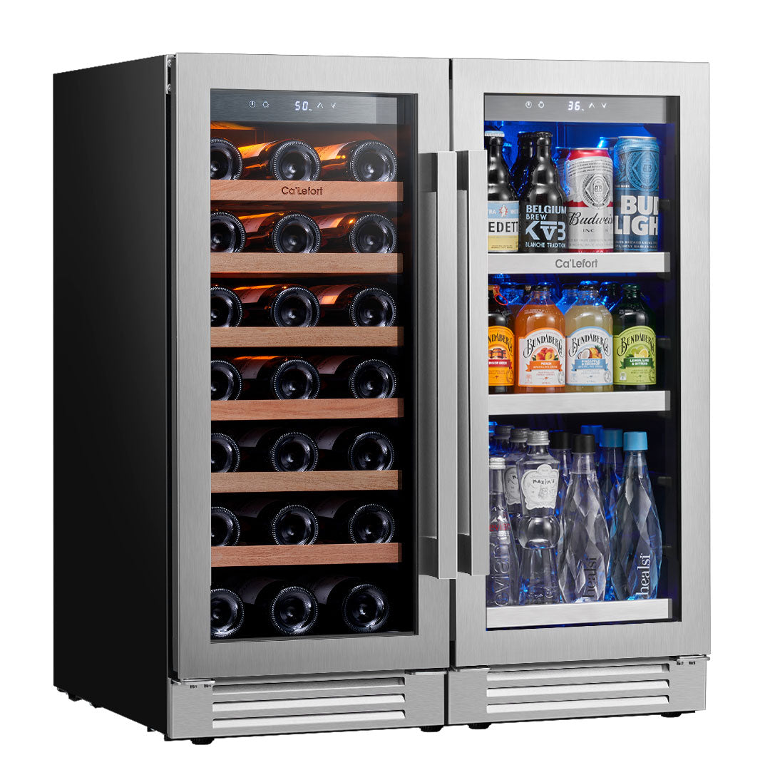 30'' Wine and Beverage Fridge Combo, Undercounter or Freestanding – Ca ...