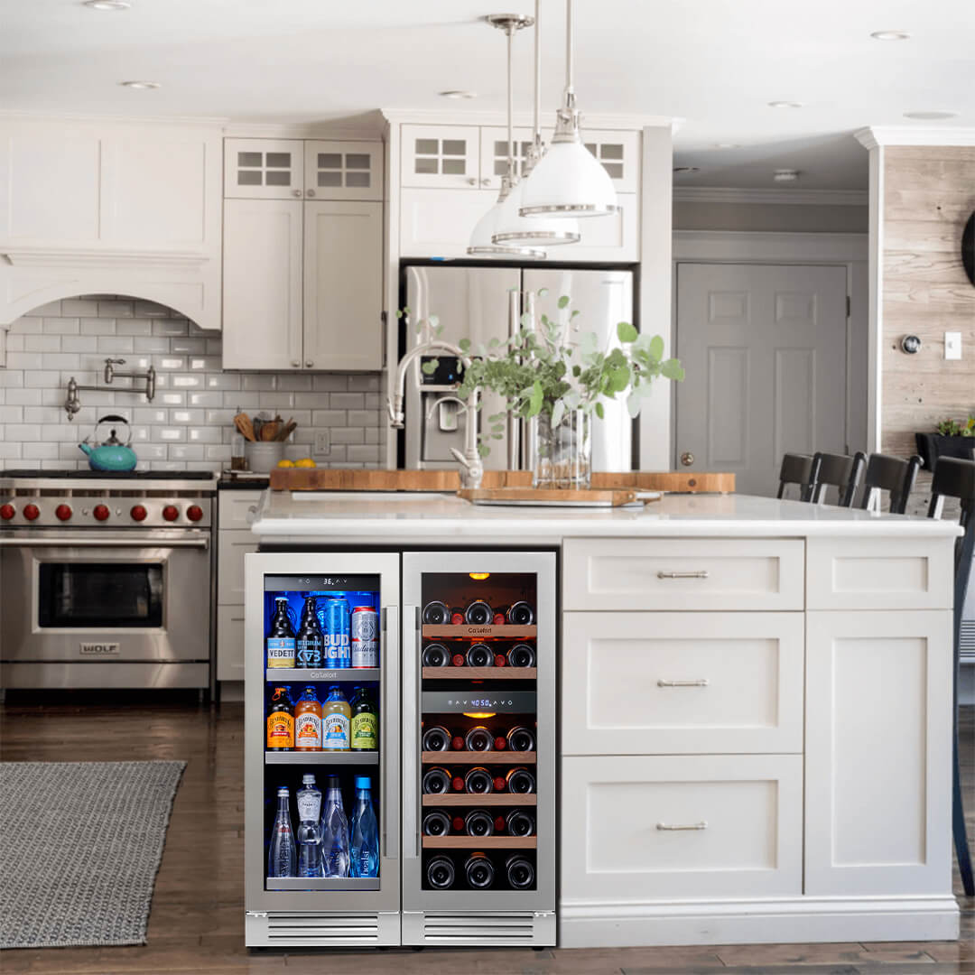 30'' Wine & Beverage Fridge Bundle by Ca'Lefort, Bulit in & FreeStanding